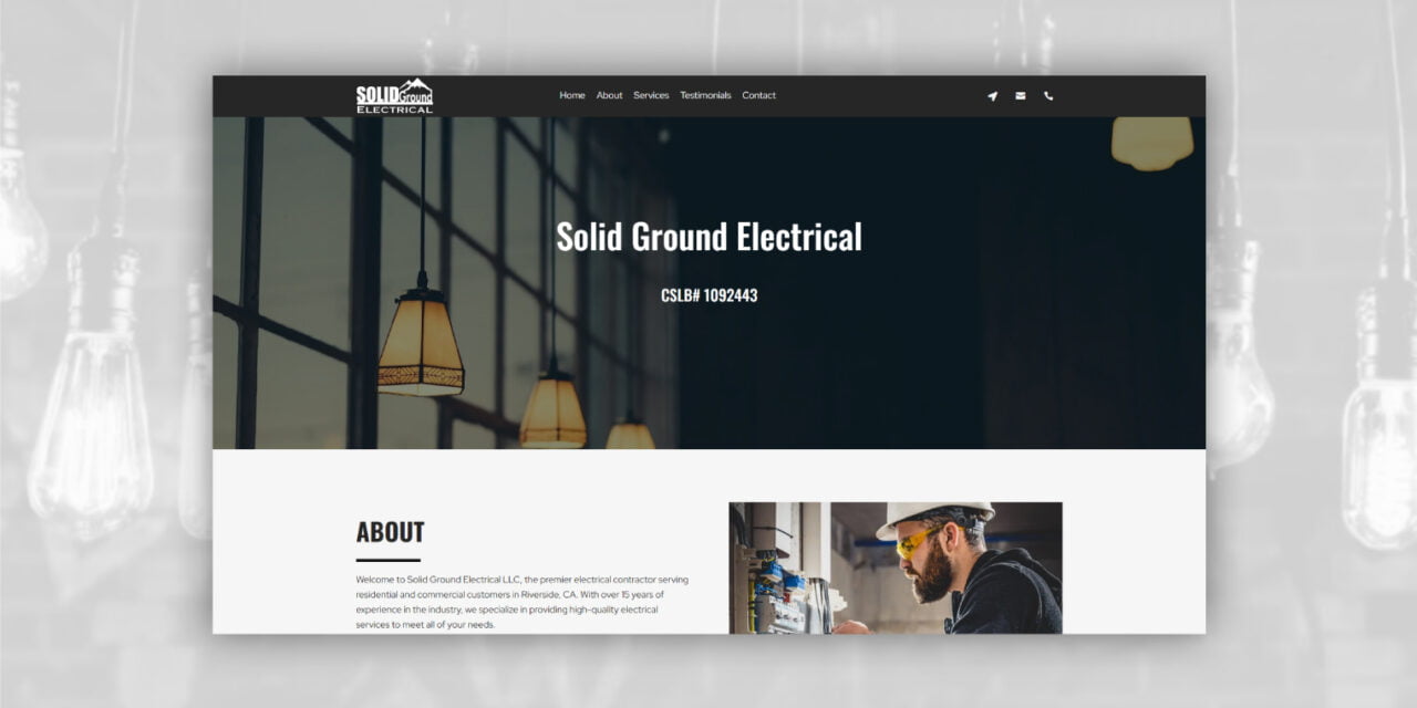 Solid Ground Electrical Brand Work · vonWolf.co